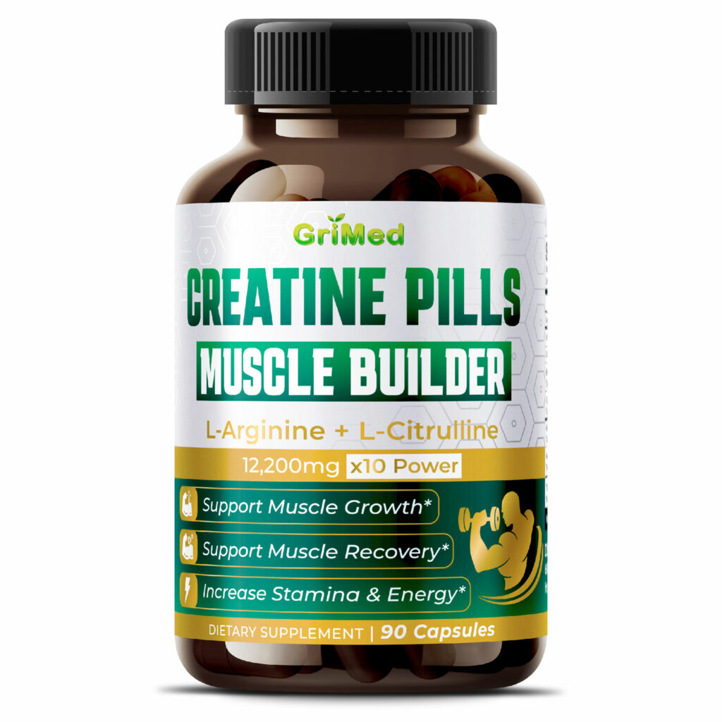 12200mg Creatine Monohydrate – Ultra Muscle Builder Supplement with L ...