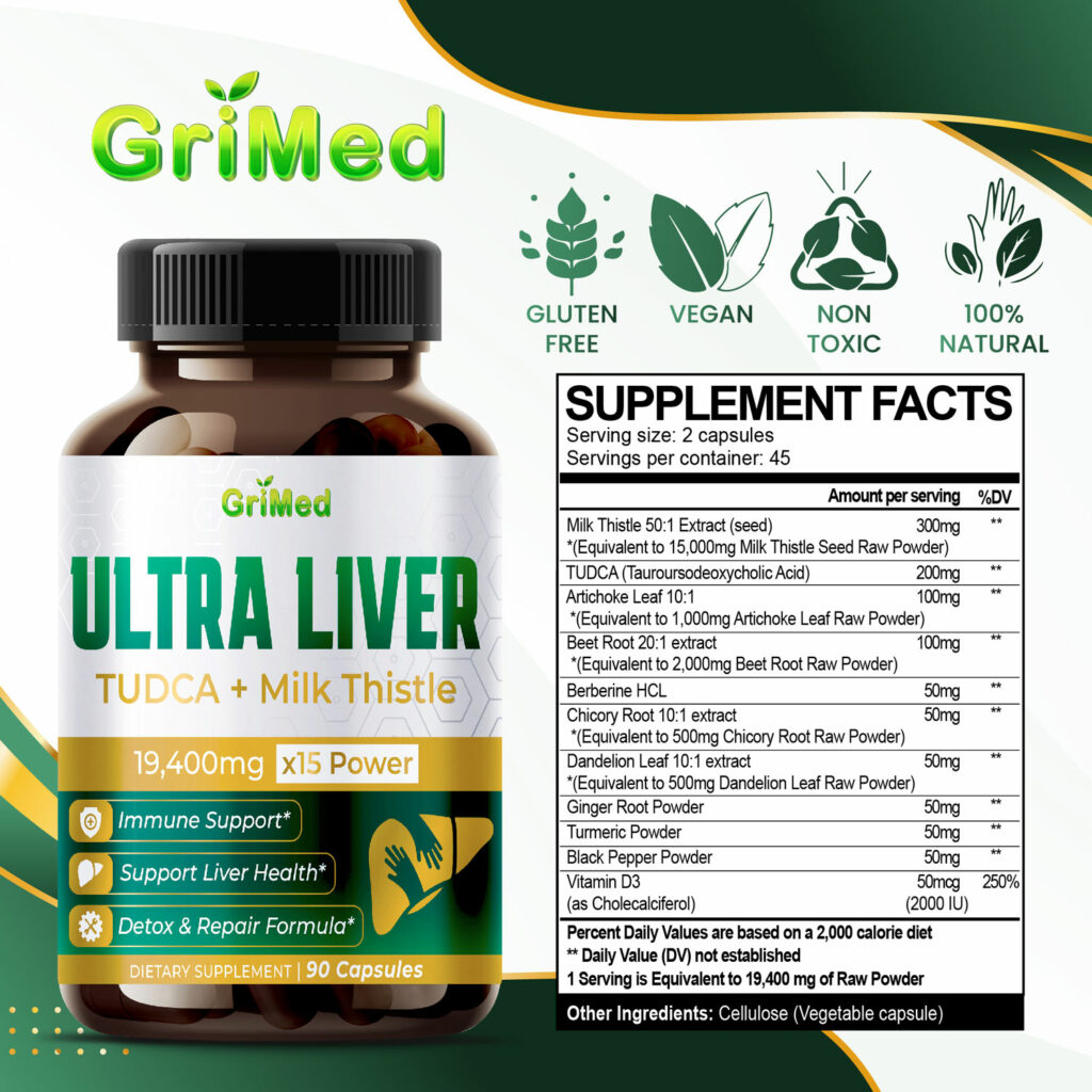 19400mg 50x Concentrated Extract Milk Thistle – Ultra Supplement with ...